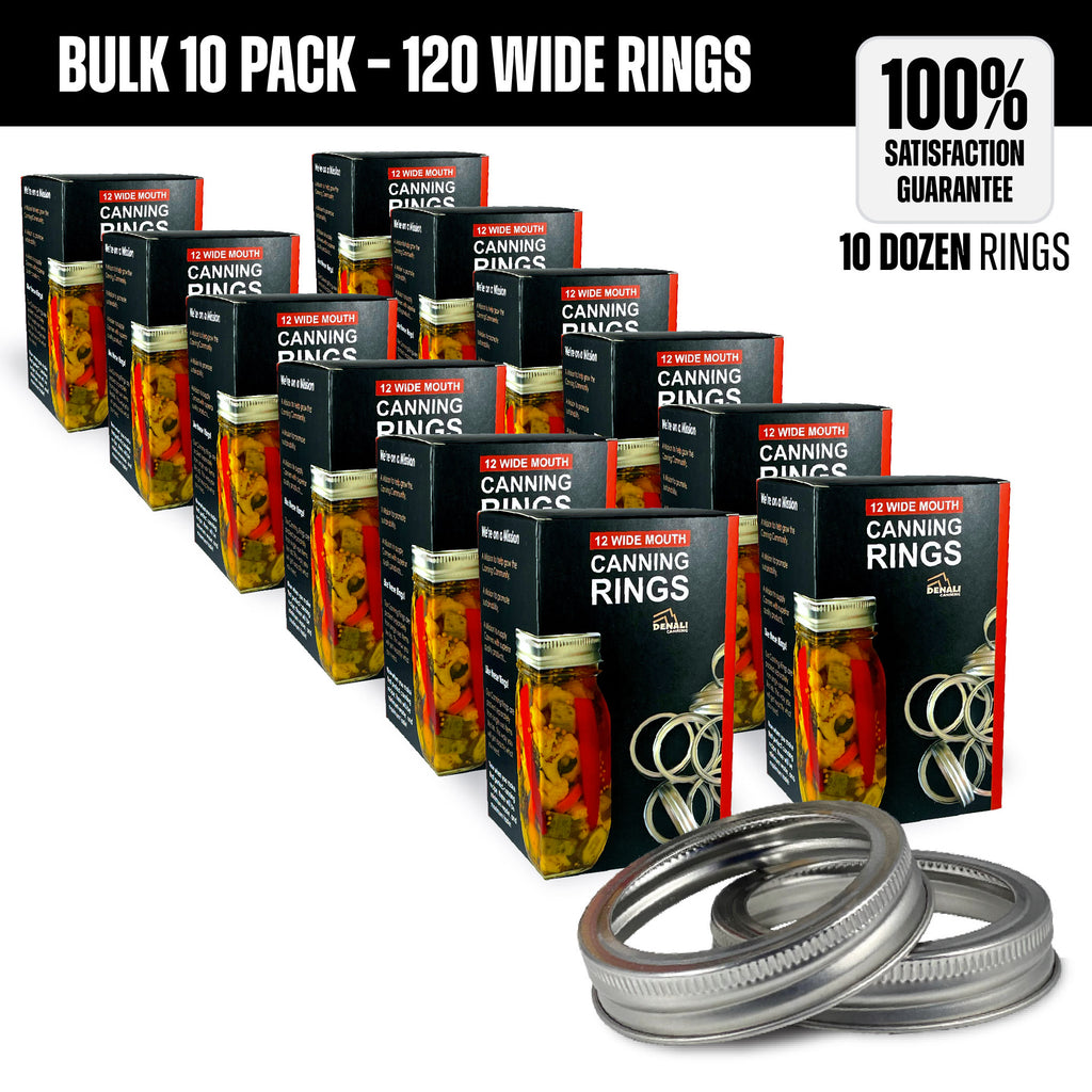 Buy Case of 10 Denali Rings for Wide Mouth Canning – Denali Canning